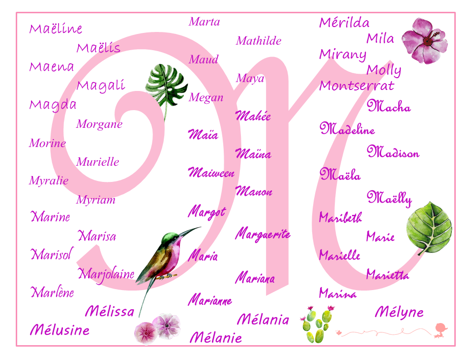 Pr nom B b Fille Commen ant Par M Baby Note Pr nom B b Fille Commen ant Par M Baby Note